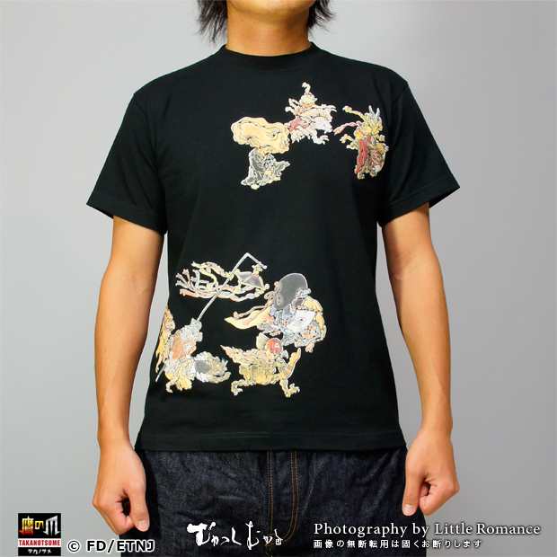 S-2762 和柄メンズ半袖Tシャツ 秘密結社鷹の爪「妖怪鷹の爪百鬼 S-2762 和柄メンズ半袖Tシャツ 秘密結社鷹の爪「妖怪鷹の爪百鬼